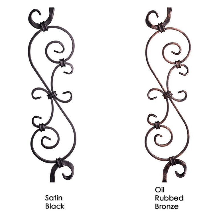 2.9.8 Large Spiral Scroll Tuscan Square Hammered Iron Baluster | House ...