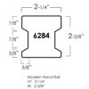 6284 Modern Wooden Handrail - 2-1/4" x 2-3/8" | House of Forgings