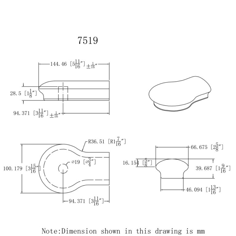 7519 Opening Cap Handrail Fitting - 6500 Series | House of Forgings