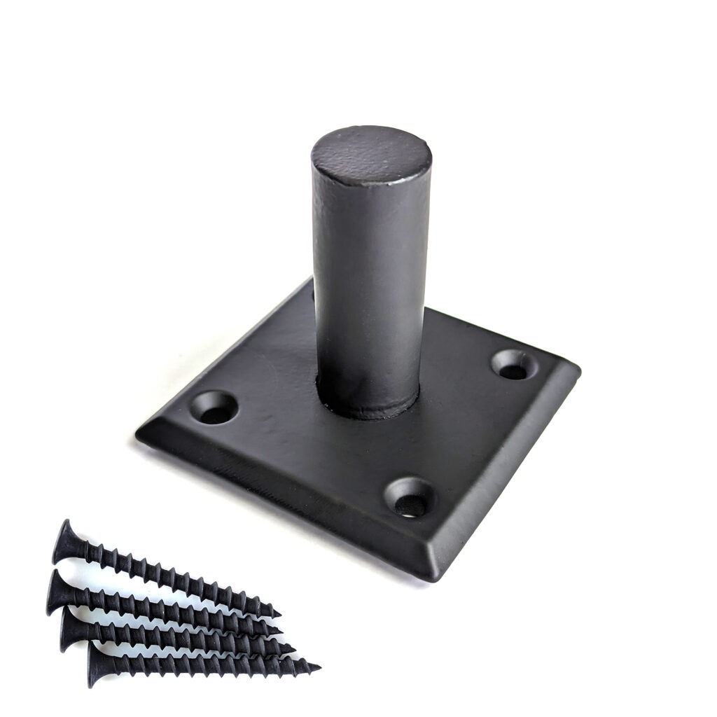 4000-CAP-S Chamfered Cap with Stem - 3-1/4" Satin Black | House of Forgings
