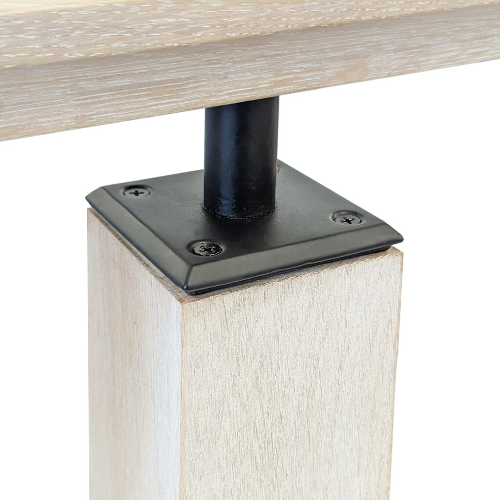 4000-CAP-S Chamfered Cap with Stem - 3-1/4" Satin Black | House of Forgings