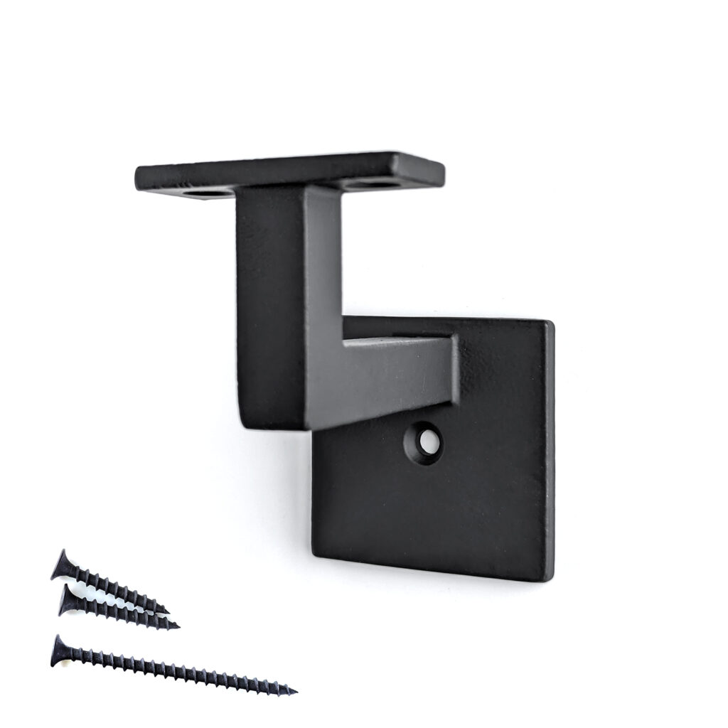 3004 Modern Handrail Bracket - 3-1/2" Satin Black | House of Forgings