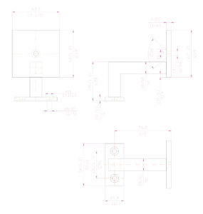 3004 Modern Handrail Bracket - 3-1/2" Satin Black | House of Forgings