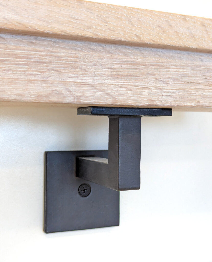 3004 Modern Handrail Bracket - 3-1/2" Satin Black | House of Forgings