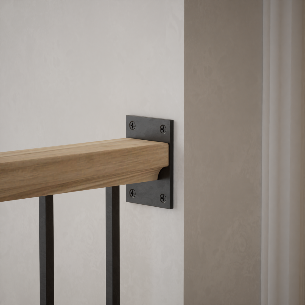 7033-F Flat Rosette - 3-1/4" x 4-1/2" Satin Black | House of Forgings