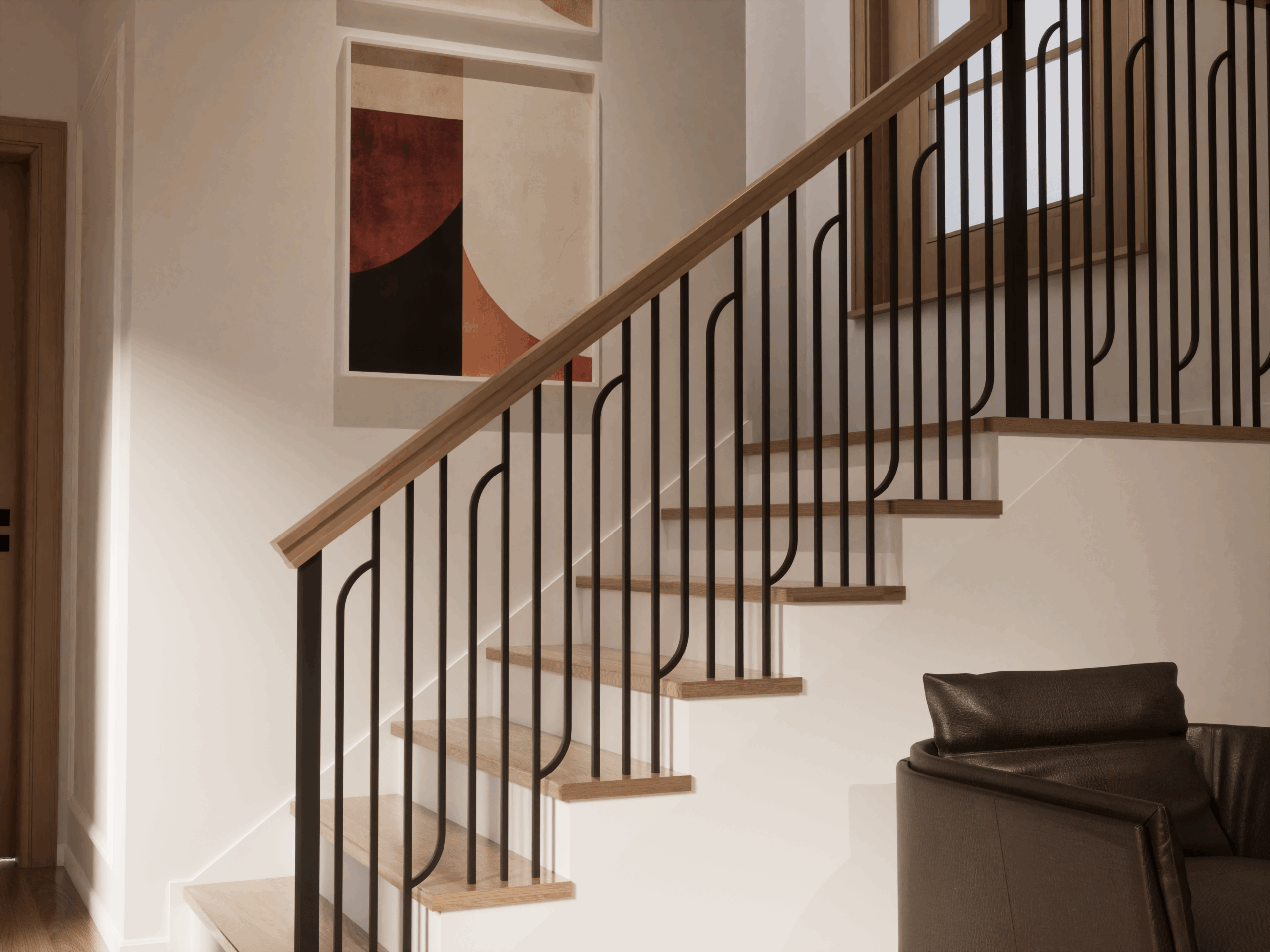 16.9.1 Curved Double Leg Iron Baluster Linea | House of Forgings