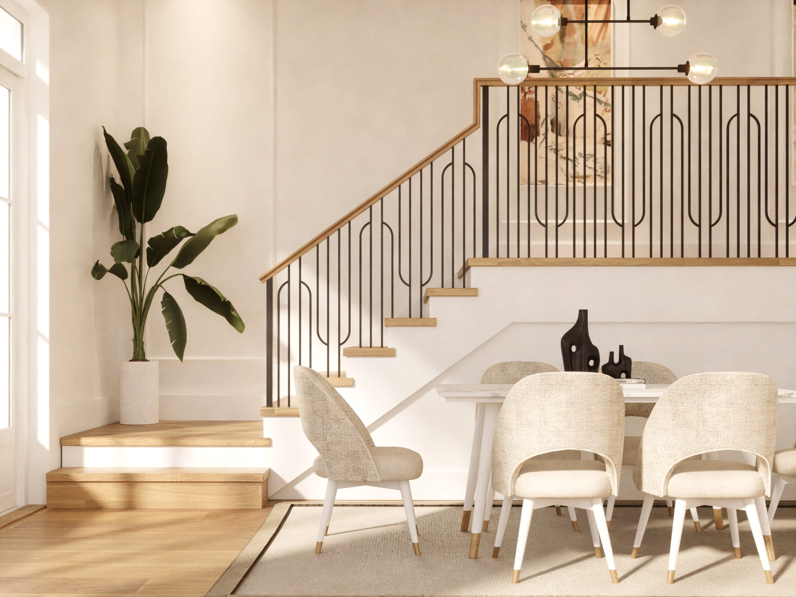 16.9.1 Curved Double Leg Iron Baluster Linea | House of Forgings