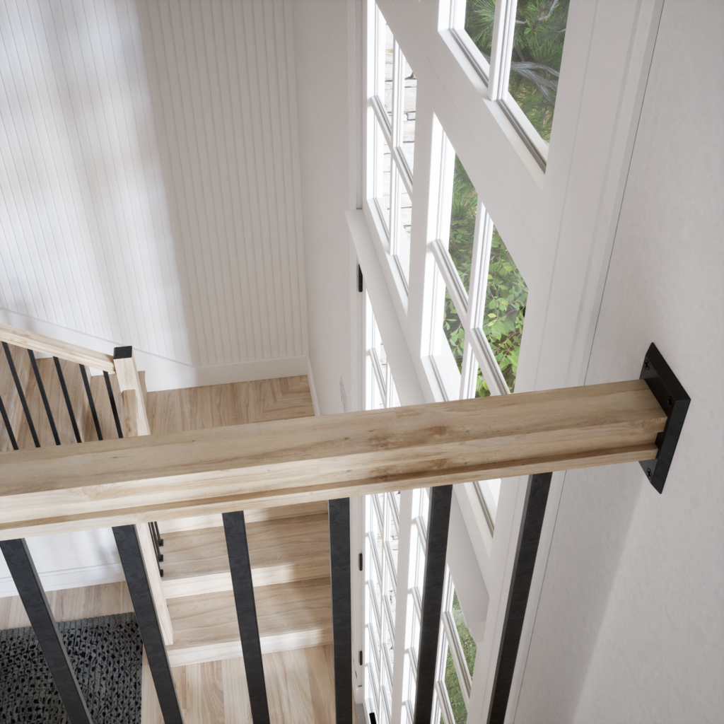 7033-C Chamfered Rosette - 3-5/8" x 4-7/8" Satin Black | House of Forgings