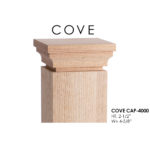 Cove CAP-4000 Cap for 3-1/4" Newels - 2-1/2" x 4-5/8" | House of Forgings