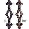 2.9.4 Double Diamond Tuscan Square Hammered Iron Baluster | House of ...