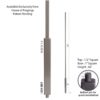 Foundation Iron Baluster in Ash Grey - 1/2" Sq. by House of Forgings
