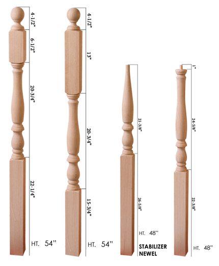 Different Types of Newel Posts - Cheap Stair Parts